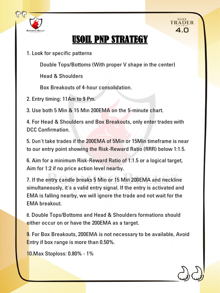 Usoil Pnp Strategy | PDF