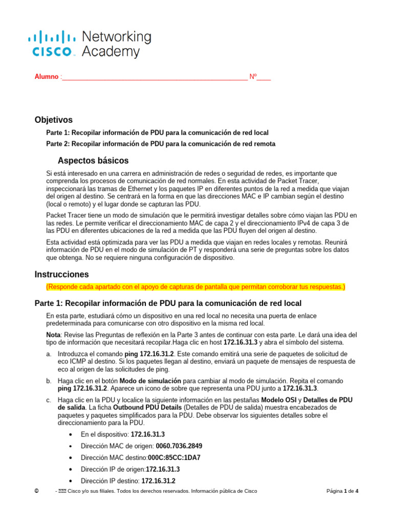 T5P3_Identificación de direcciones IP y MAC_instrucciones | PDF | Protocolos de internet ...