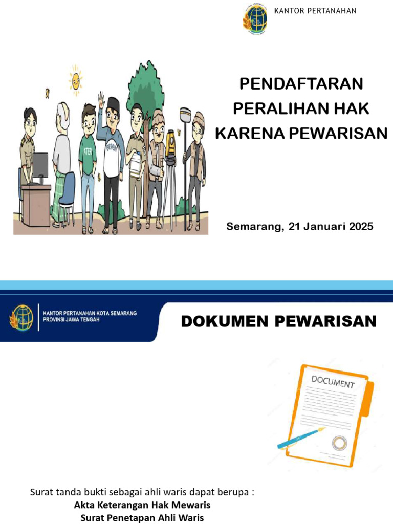 Pemaparan Pendaftaran Waris Revisi | PDF