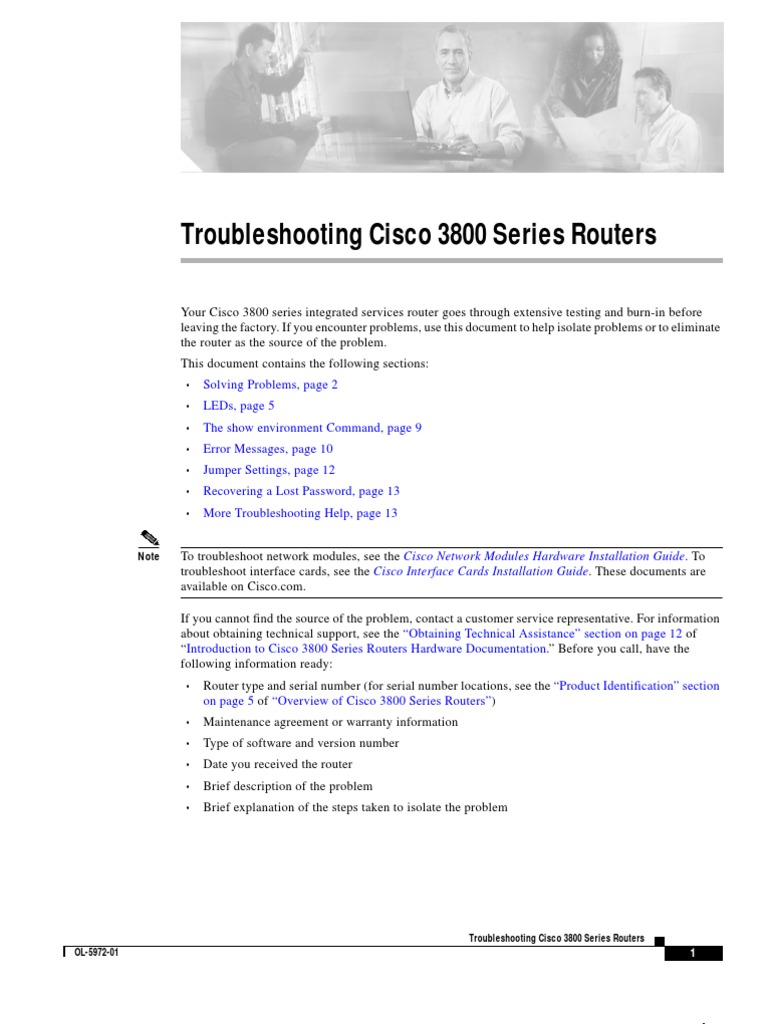 Cisco 3800 Router Troubleshooting Guide | PDF | Power Supply ...