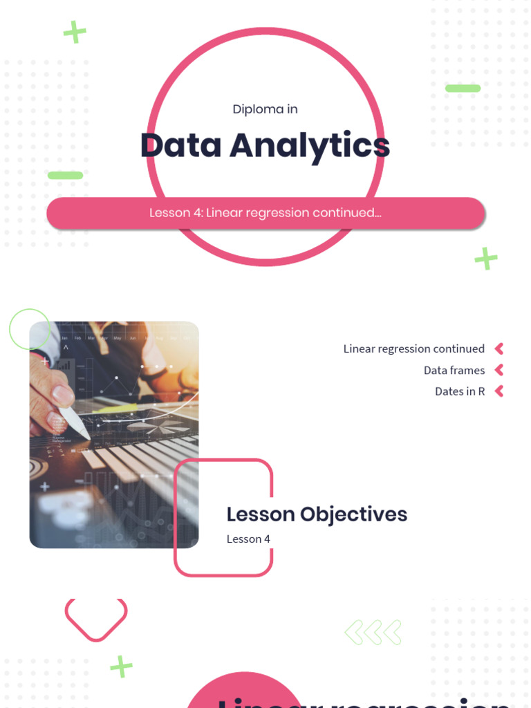 Data Analytics Lesson 12 Slides | PDF | Linear Regression | Errors And Residuals