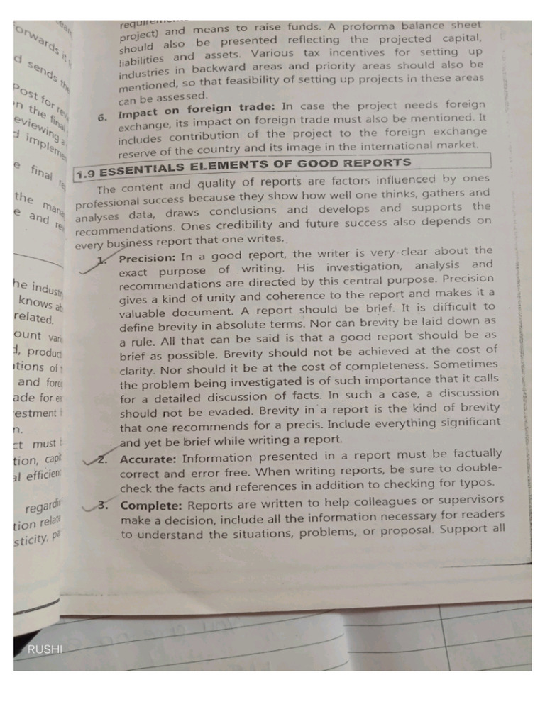 Essential Elements of Good Report | PDF