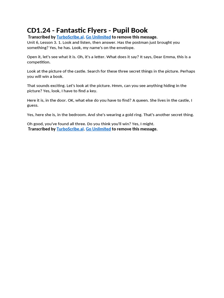 CD1.24 - Fantastic Flyers - Pupil Book | PDF