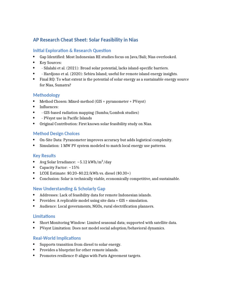 AP Research Cheat Sheet Index Cards | PDF