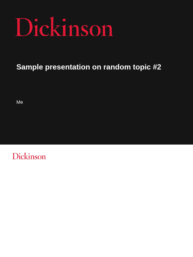 Random Topic Presentation Sample | PDF