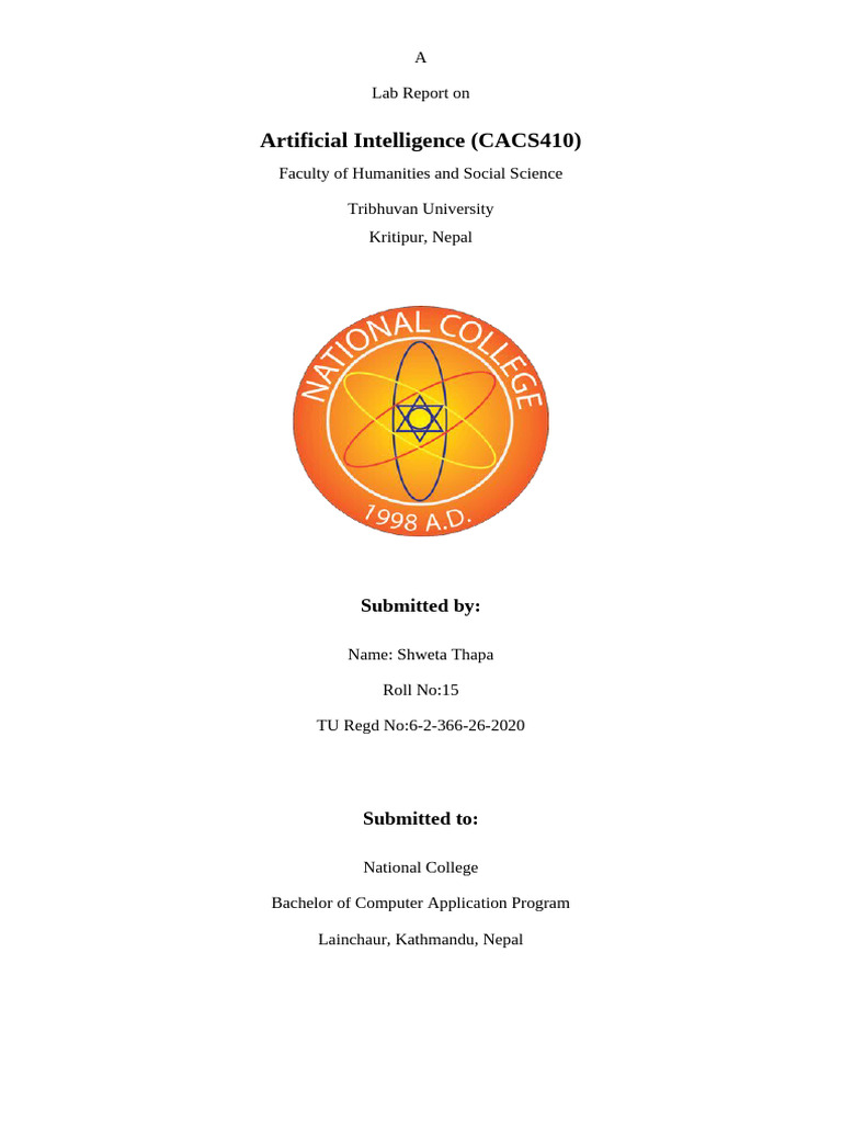 AILab (2) | PDF | Genetic Algorithm | Logic