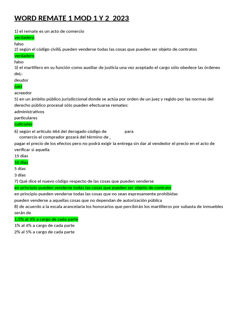 Word Remate 1 Mod 1 y 2 2023 Word | PDF | Justicia | Crimen y violencia