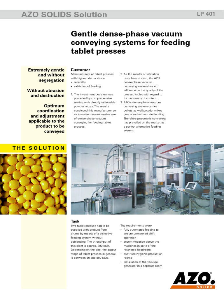 LP401 GB Tablet Manufacturing-Feeding | PDF | Tablet (Pharmacy ...