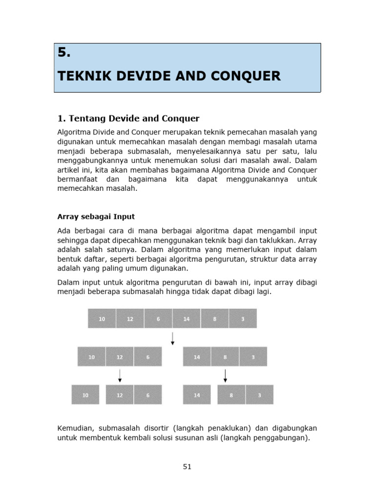 Materi Ke-4 Teknik Devide Dan Conquer | PDF