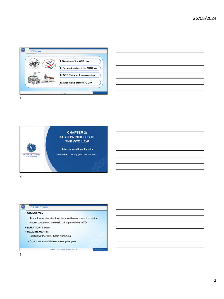 Chapter 2 Wto Law - Mfn. Le Class | PDF | Most Favoured Nation | World ...