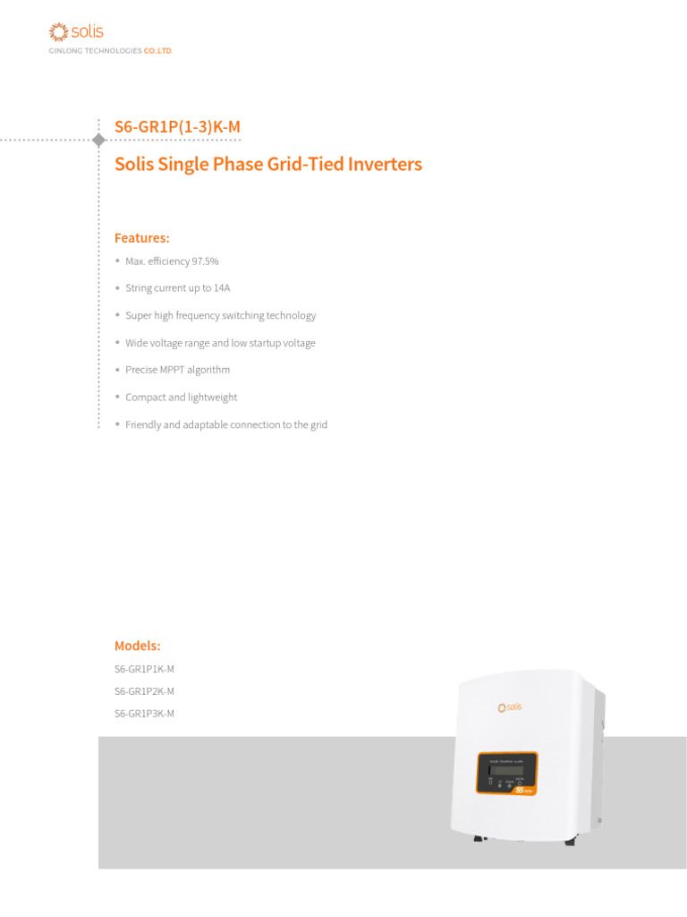 4 - Datasheet Inversor (Solis) | PDF | Mains Electricity | Electronic Engineering