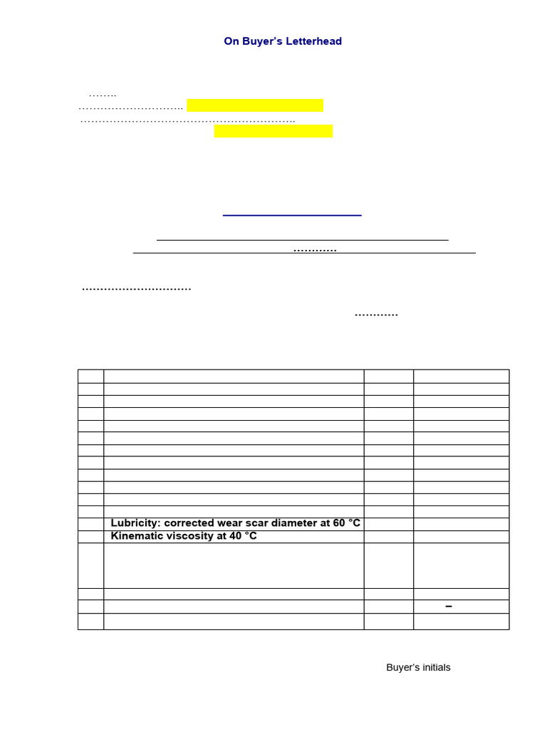 #250424 (L48) - EN590-CIF-Working Procedures-Draft LOI-1 | PDF | Diesel Fuel | Letter Of Credit