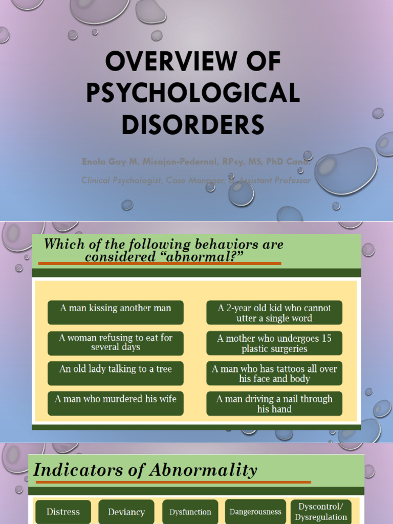 1-Psychological-Disorders | PDF | Psychosis | Anxiety