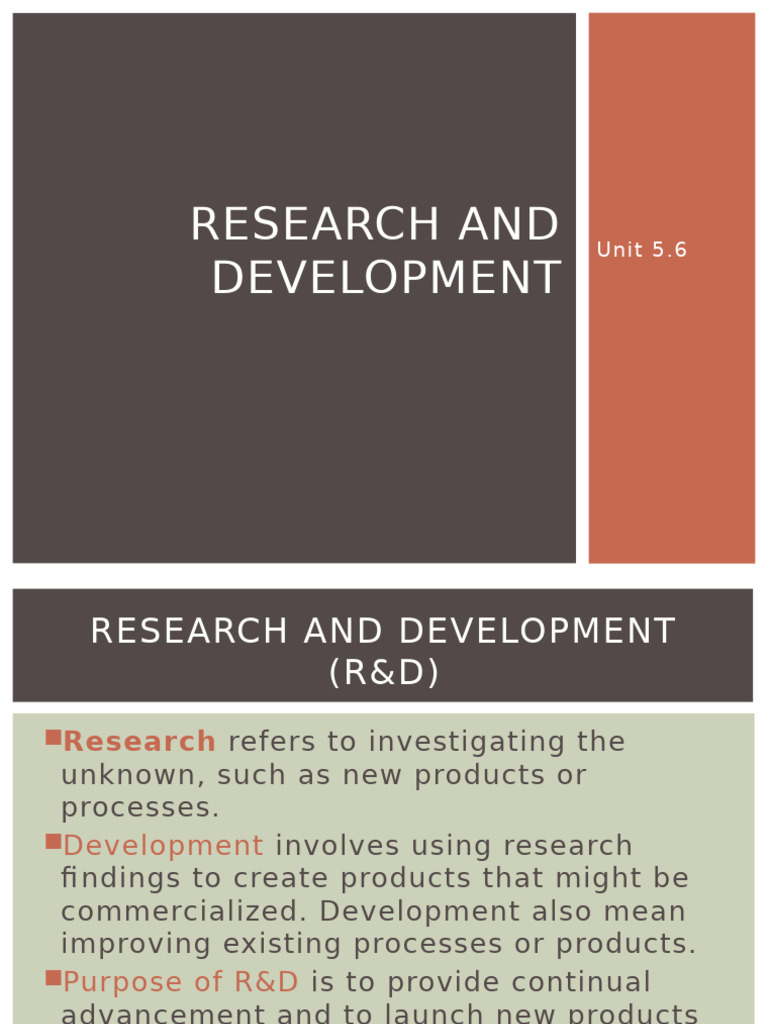 bm_unit_5.6_research_and_dev_hl | PDF | Innovation | Creativity