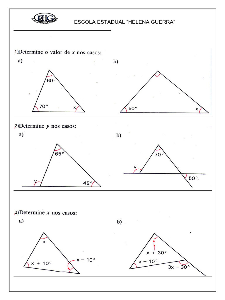 Atividades de Triangulos | PDF