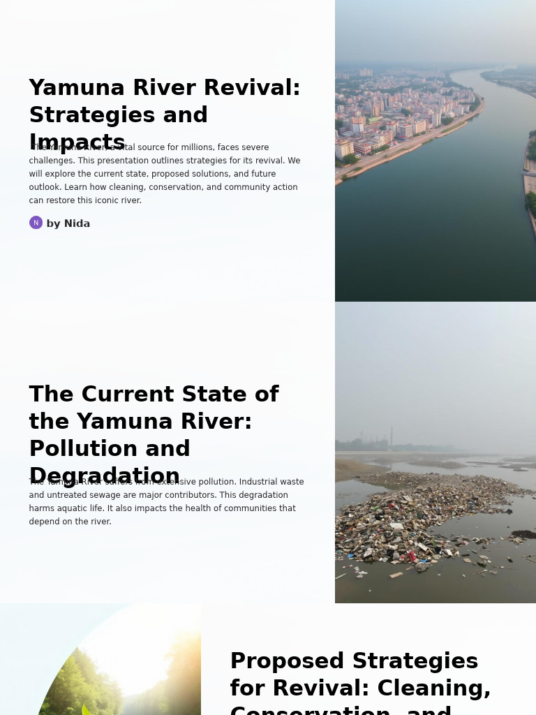 Yamuna River Pollution Revival Strategies | PDF | Water Pollution ...