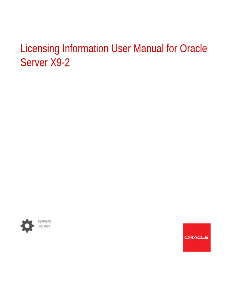licensing-information-user-manual-oracle-server-x9-2 | PDF | Copyright ...