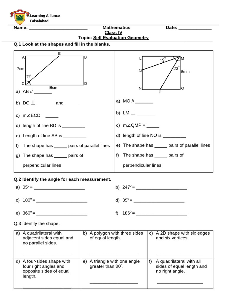 self evaluation geometry | PDF