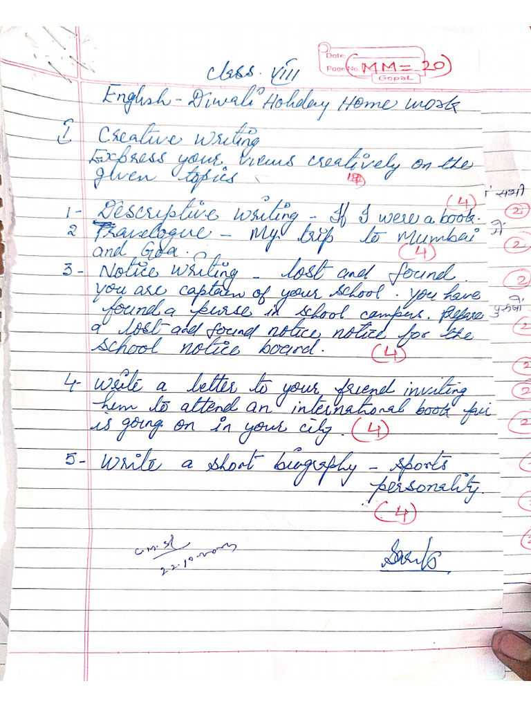 CL 8 HHW DIWALI | PDF