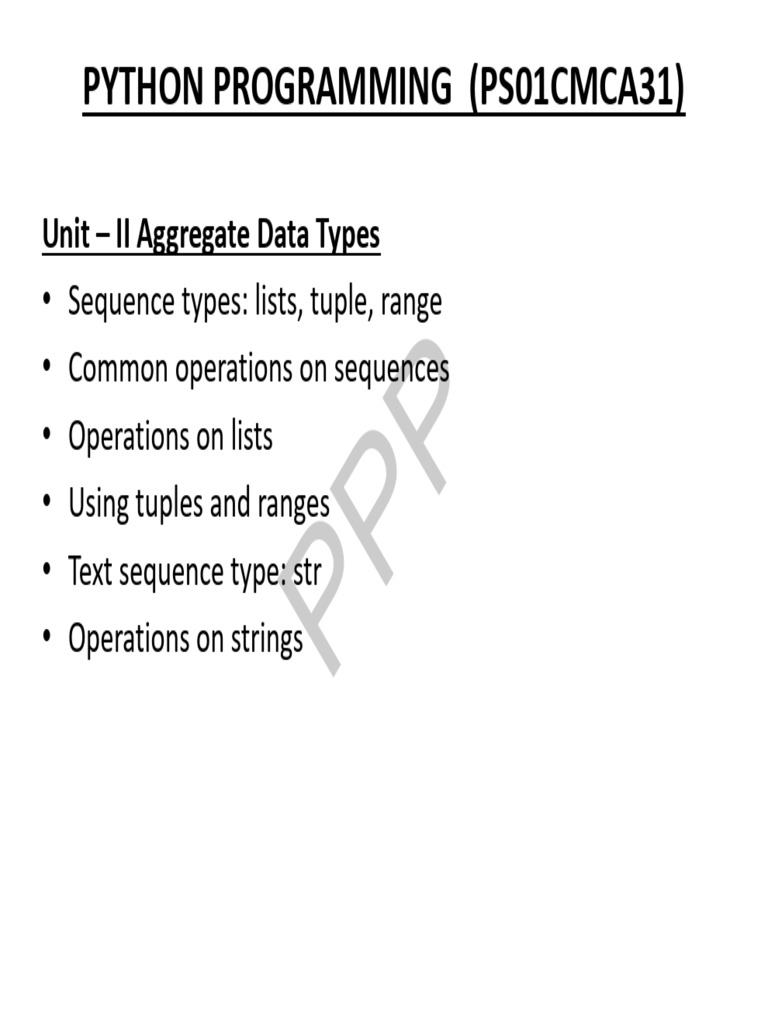 Unit - 2 Aggregate Data Types | PDF | String (Computer Science) | Bracket
