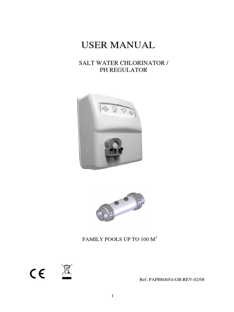 Salt Water Chlorinator User Manual | PDF | Water | Pipe (Fluid Conveyance)