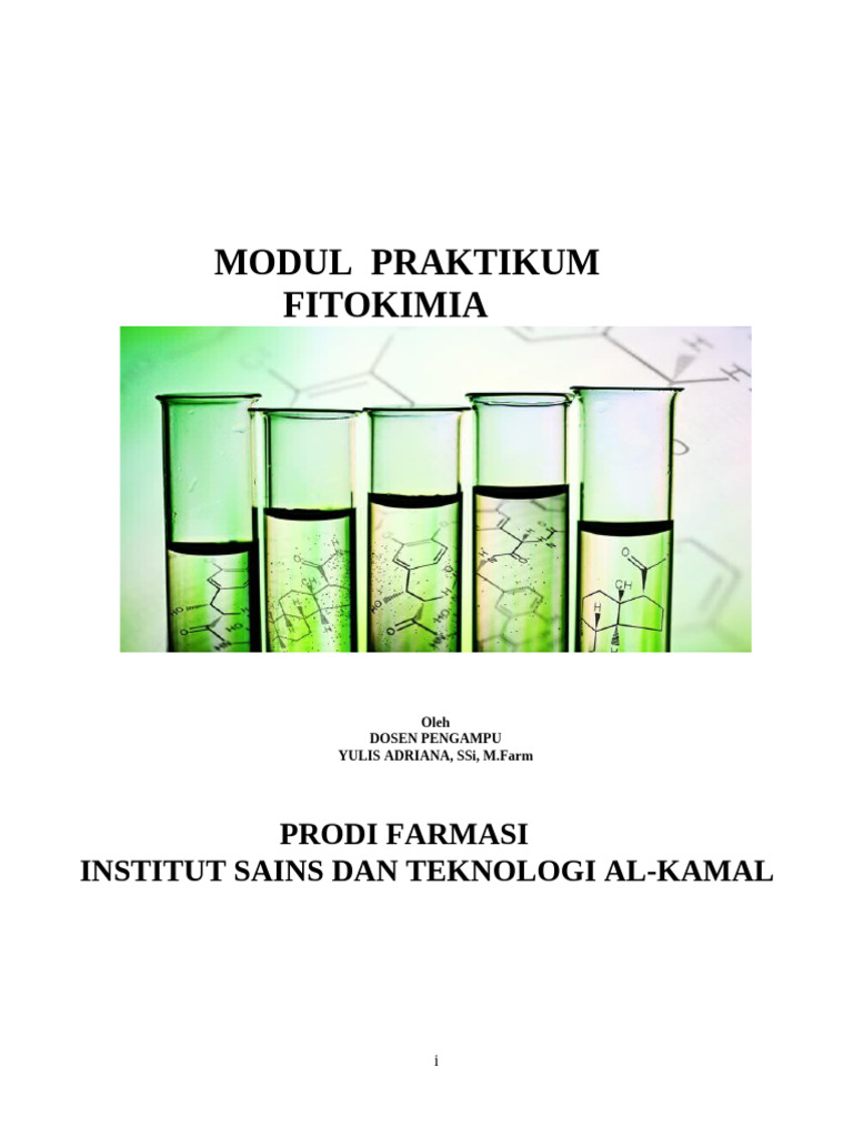 MODUL PRAKTIKUM FITOKIMIA ISTA Revisi 3 | PDF