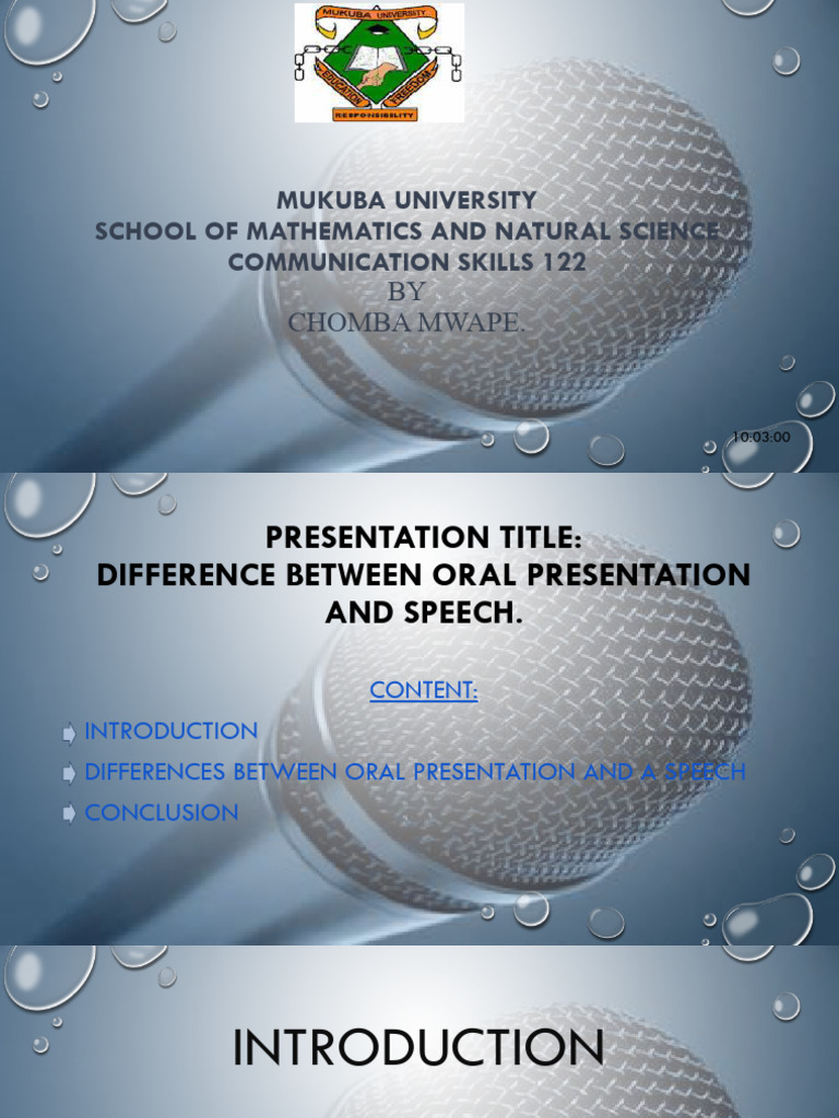 Oral Presentations vs. Speeches | PDF | Public Speaking | Communication