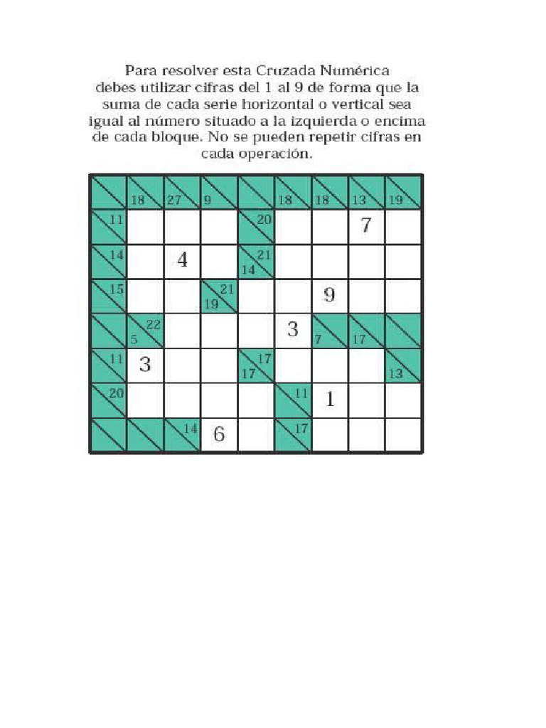 Cruzada Numérica Tipo 2 | PDF