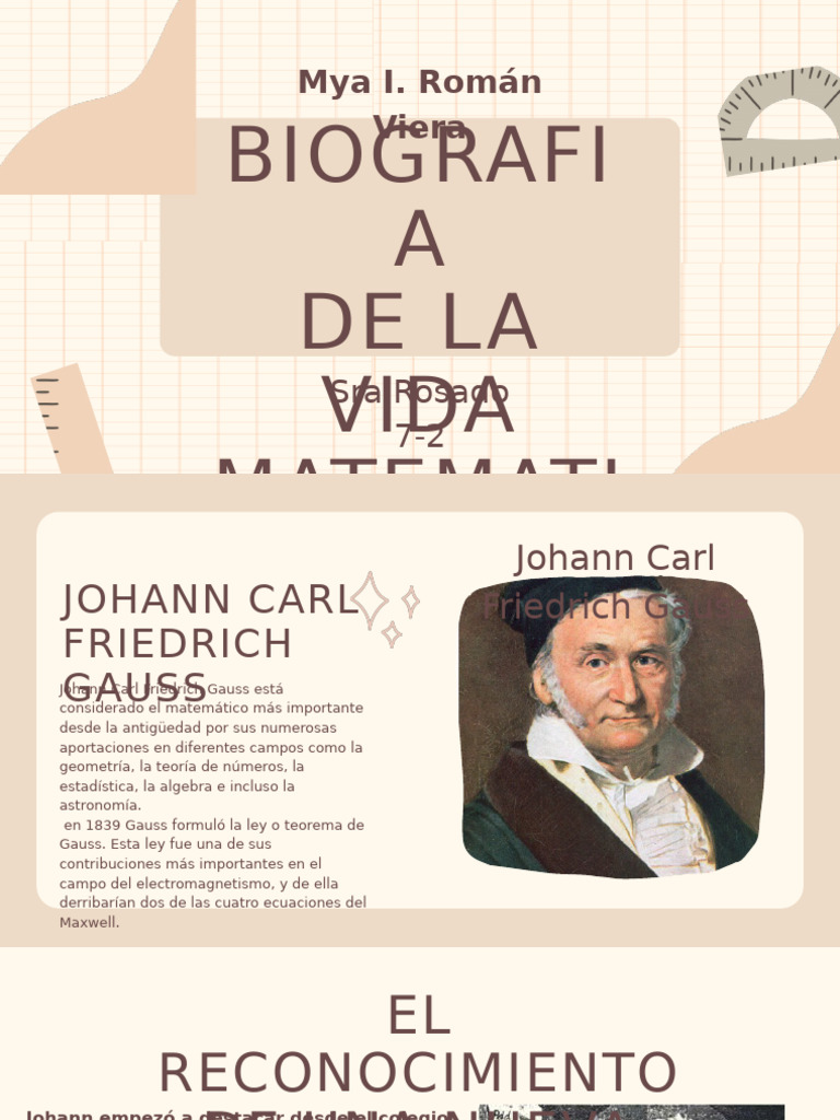 Biografía de Johann Carl Friedrich Gauss | PDF | Matemáticas