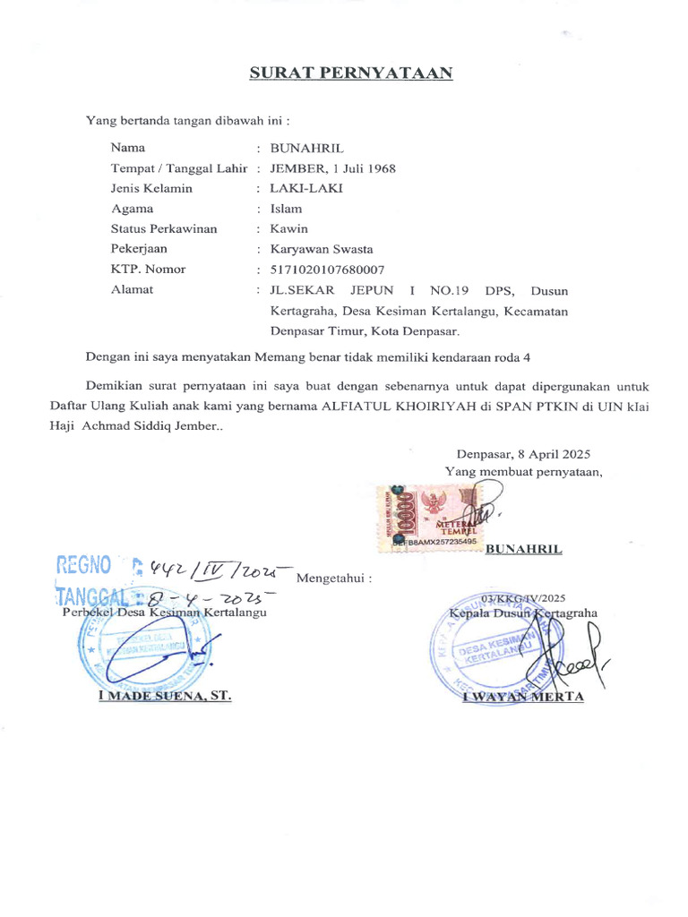 Kendaraan Alfi | PDF