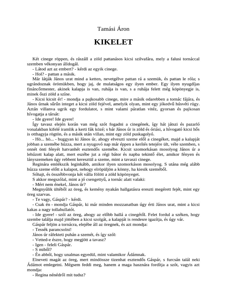Tamási Áron - Kikelet | PDF
