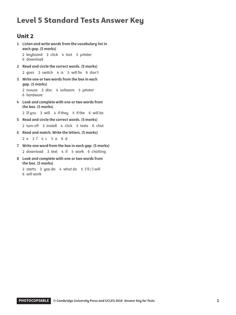 PEC L5 Unit 2_Standard_AK | PDF