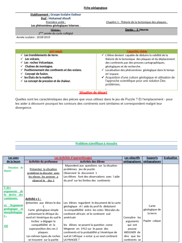 La-theorie-de-la-tectonique-des-plaques-fiche-pedagogique-Word-9 2 ...