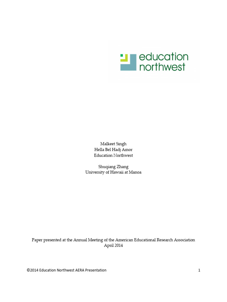 Native Hawaiian Reading Achievement Gap | PDF | Socioeconomic Status ...