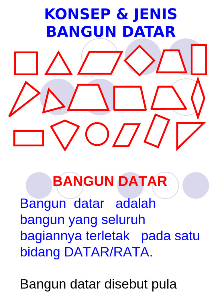 Jenis dan Sifat Bangun Datar | PDF