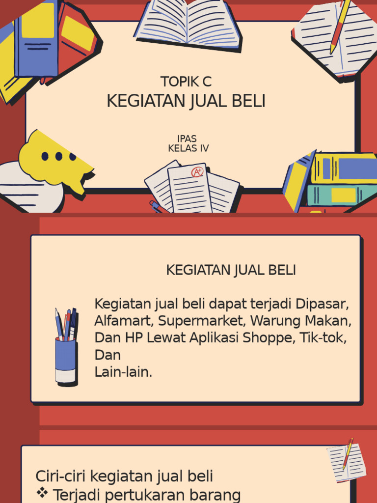 Materi Ajar Ipas Topik C Kegiatan Jual Beli | PDF