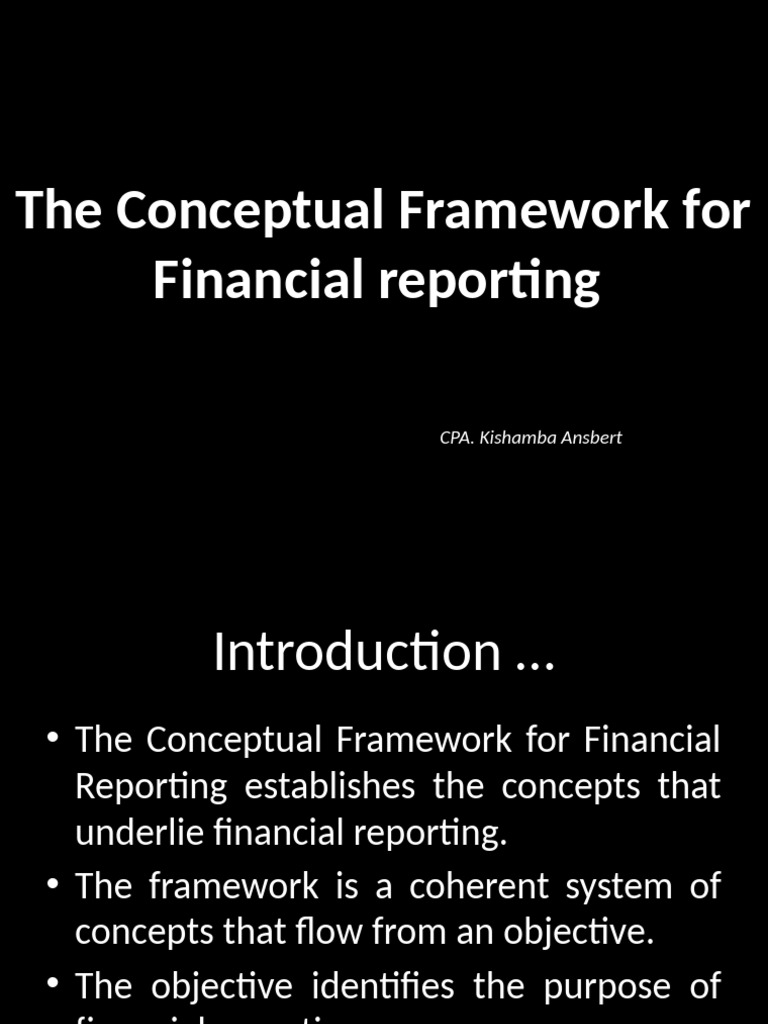 Conceptual Framework for Financial Reporting | PDF | Financial Capital ...