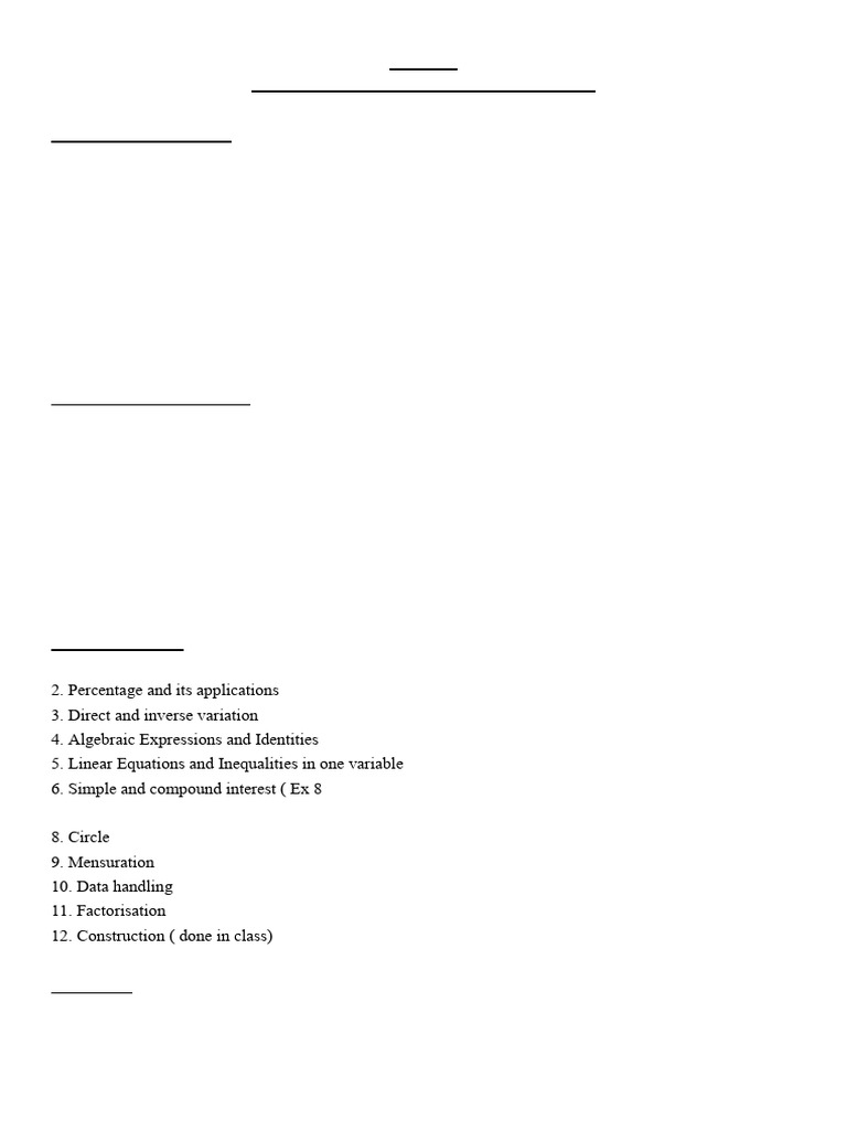 Final Syllabus - Class 8 (2024-25) | PDF | Chemistry