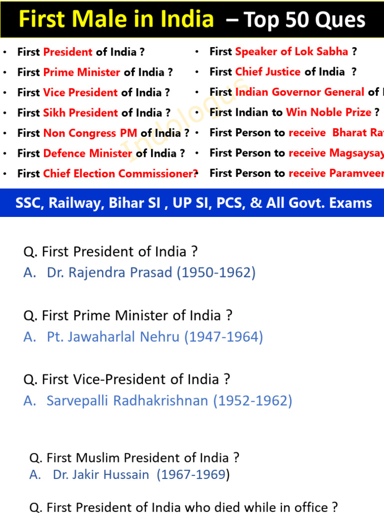 First Leaders of India: Key Facts | PDF | Jawaharlal Nehru | Government ...