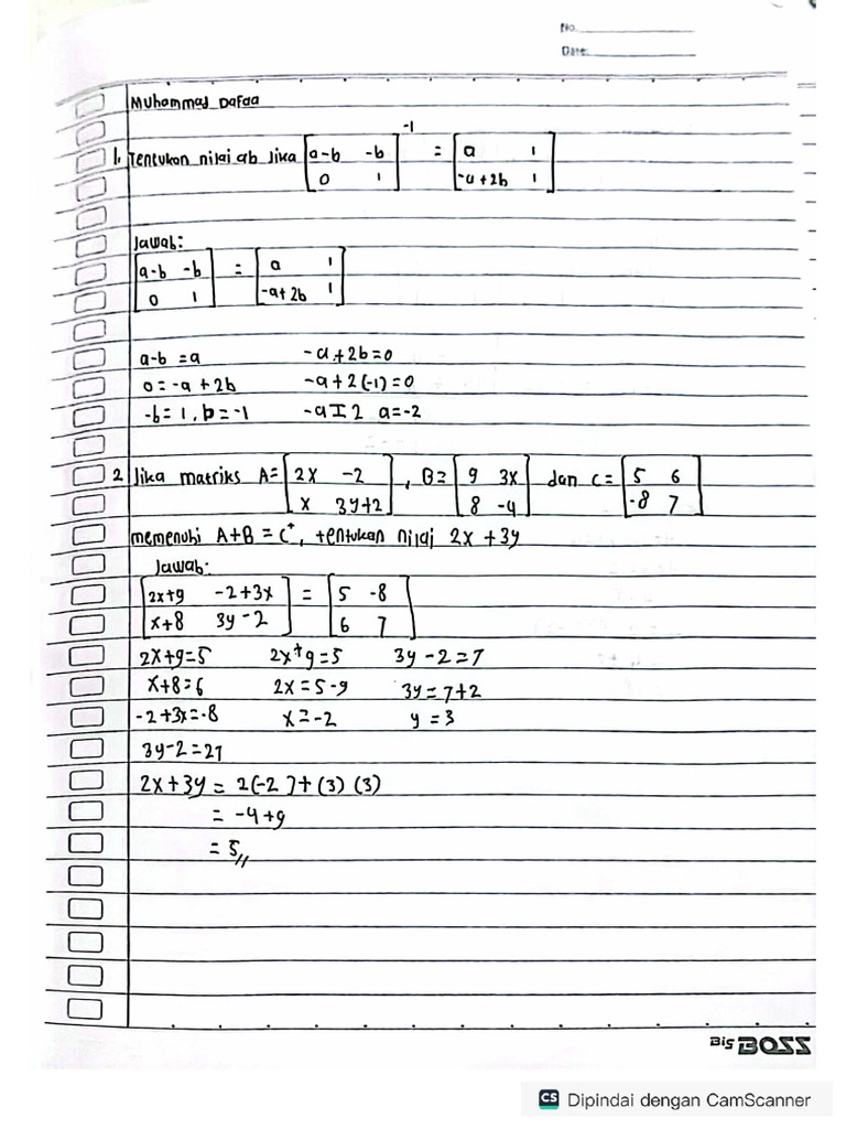 Muhammad Dafaa XI.i (Tugas Matematika Minat) | PDF