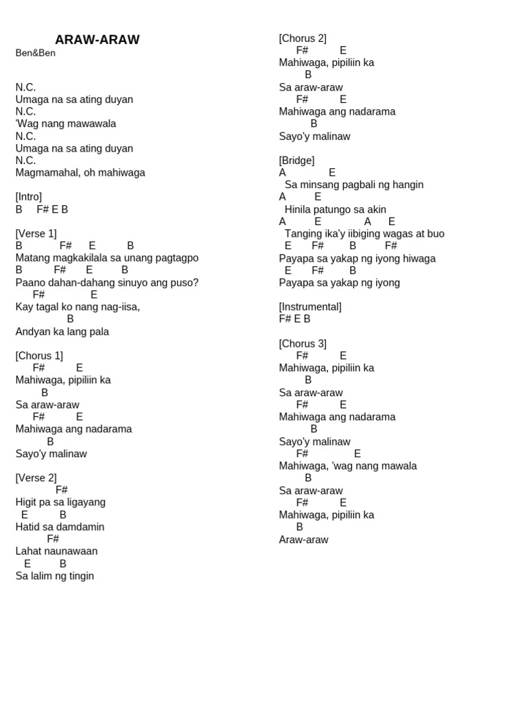 Araw Araw | PDF