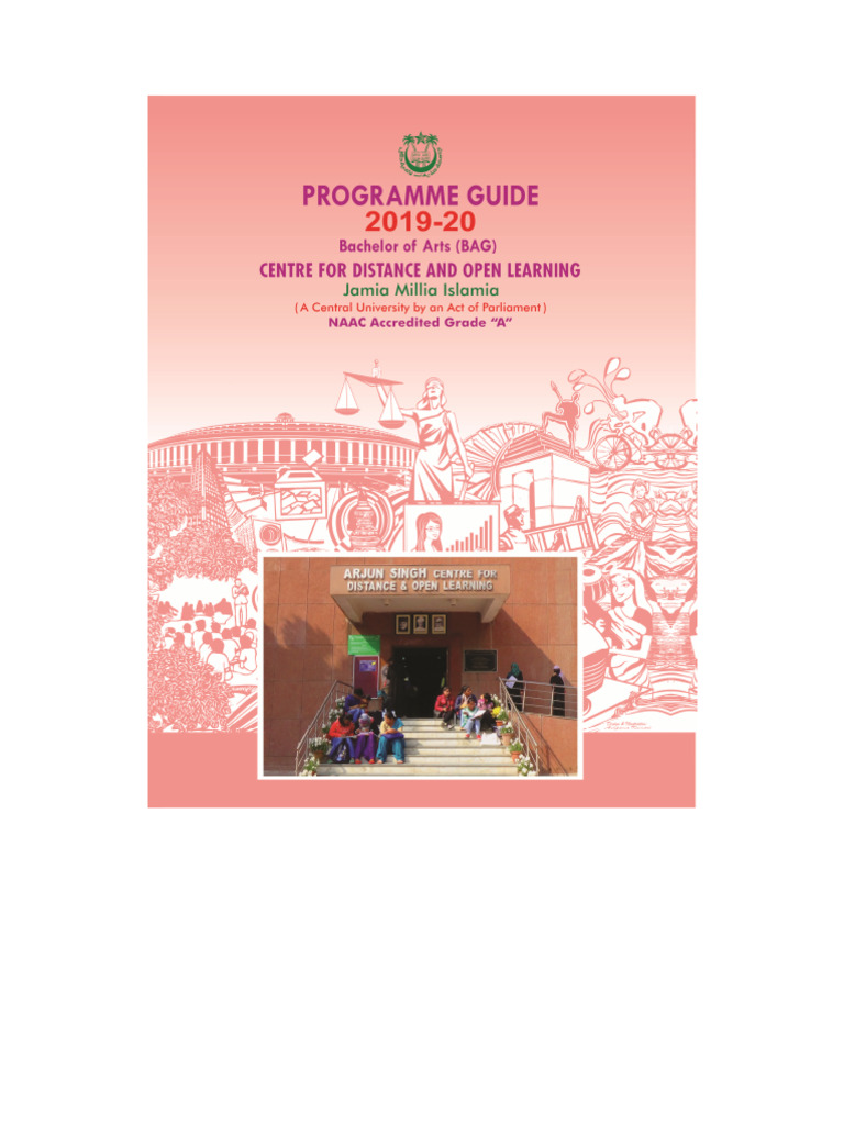 cdol_programmes_studies_annualmode_bag (1) | PDF | Grammatical Tense | Verb