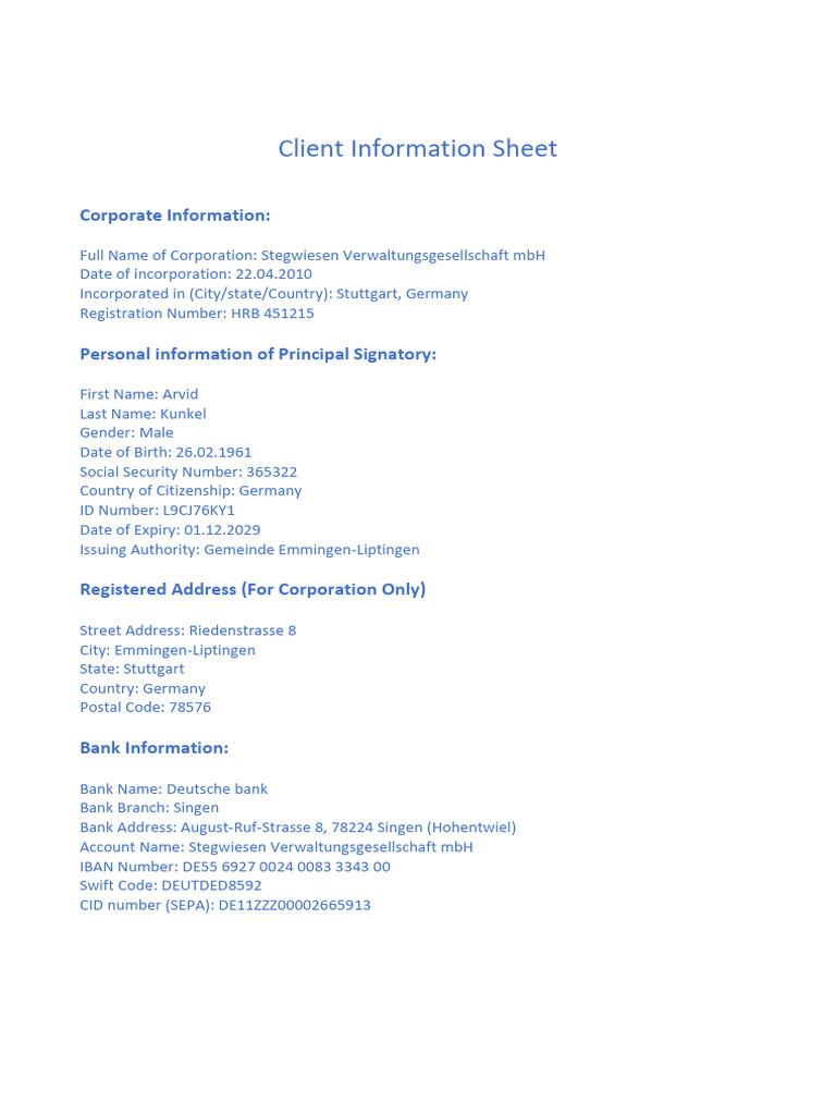 Stegwiesen CIS | PDF