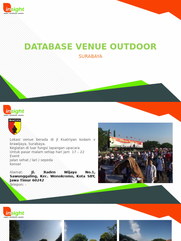Database Venue Outdoor Surabaya 2021 | PDF