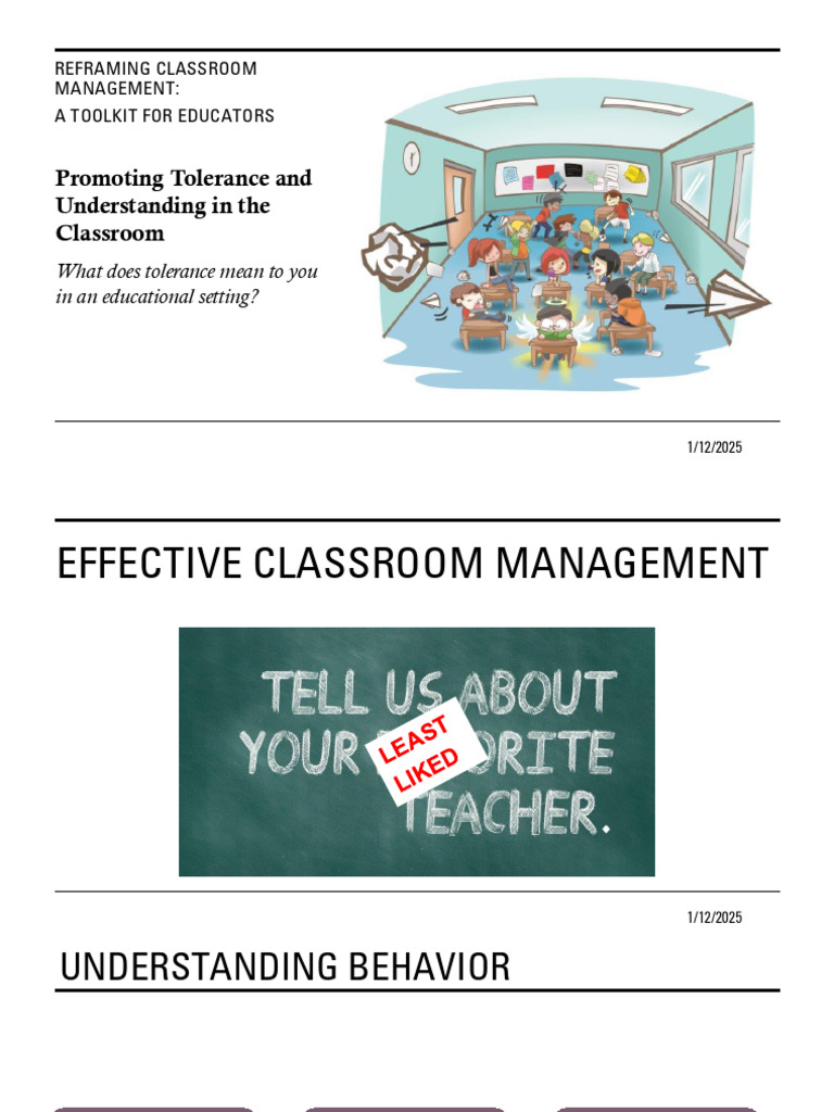 Classroom Management Toolkit for Educators | PDF | Classroom Management ...