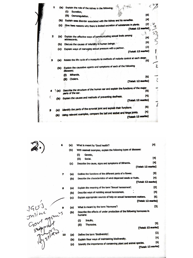 Biology Section B | PDF