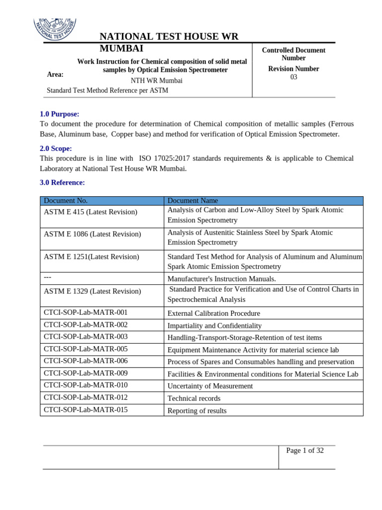 Chemical Composition Testing Guide OES | PDF | Emission Spectrum ...