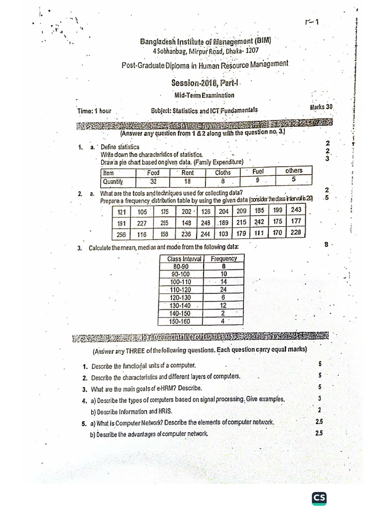 Mid Term Questions PGDHRM | PDF