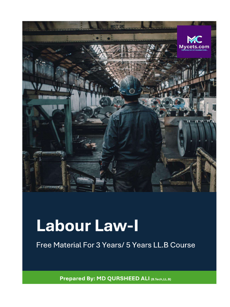 Labour Law 1 Osmania University LLB Notes OU LLB Semester Notes PDF ...