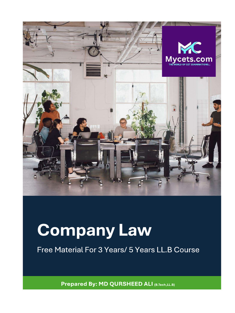 Company Law Osmania University LLB Notes OU LLB Semester Notes PDF ...
